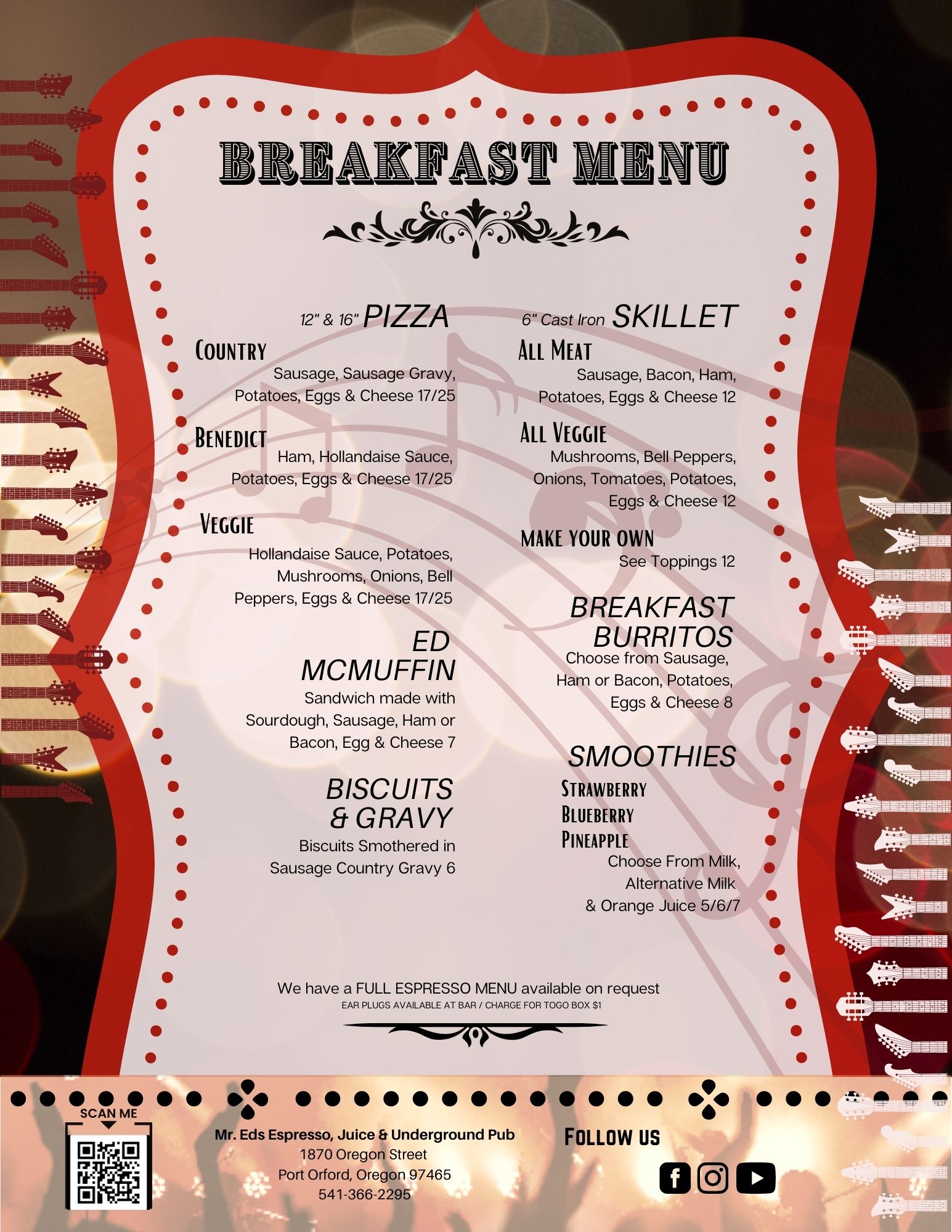 menu – Mr. Ed's The Underground Pub